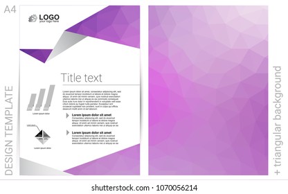 Light Purple Vector Brochure Ui Ux Stock Vector (Royalty Free ...