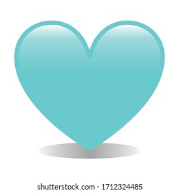 Vector Emoji del Corazón Turquesa Claro: vector de stock (libre de ...