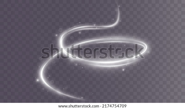 Light White Twirl Curve Light Effect Stock Vector (Royalty Free ...