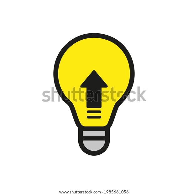 Lightbulb Arrow Icon Vector Stock Vector (Royalty Free) 1985661056 ...