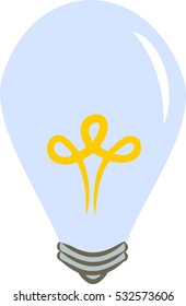 Lightbulb Drawing Cartoon Vector Blue Yellow Stock Vector (Royalty Free ...