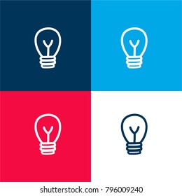Lightbulb Hand Drawn Symbol Four Color Stock Vector (Royalty Free ...