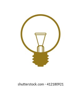 Lightbulb Icon Illumination Symbol Flat Vector Stock Vector (Royalty ...