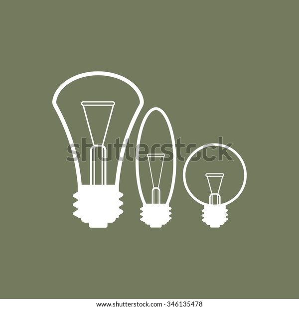 Lightbulb Icon Illumination Symbol Flat Vector Stock Vector (Royalty ...