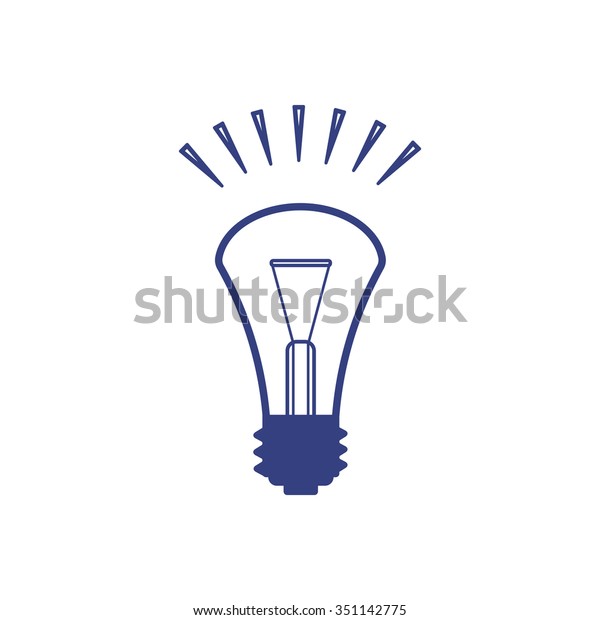 Lightbulb Icon Illumination Symbol Flat Vector Stock Vector (Royalty ...