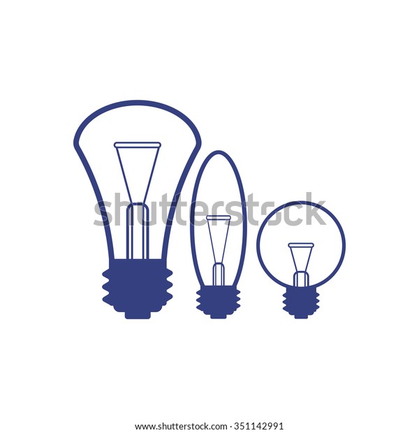 Lightbulb Icon Illumination Symbol Flat Vector Stock Vector (Royalty ...
