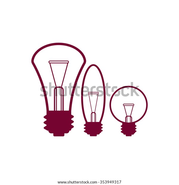Lightbulb Icon Illumination Symbol Flat Vector Stock Vector (Royalty ...