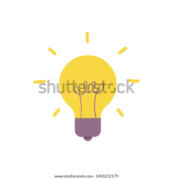 Lightbulb Icon Symbol Idea Flat Vector Stock Vector (Royalty Free ...