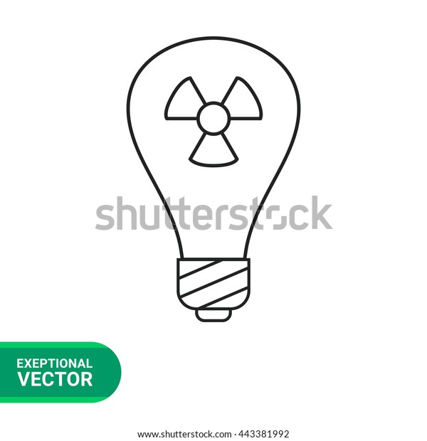Lightbulb Radiation Sign Stock Vector (Royalty Free) 443381992 ...