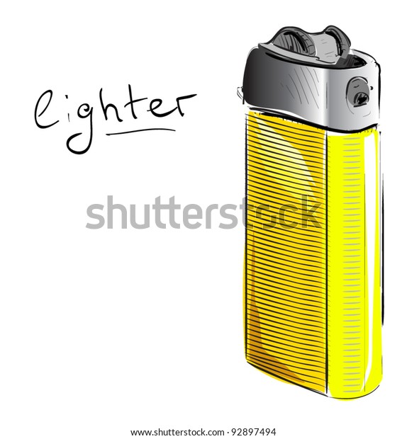Lighter Cartoon Sketch Vector Illustration Stock Vector (Royalty Free ...