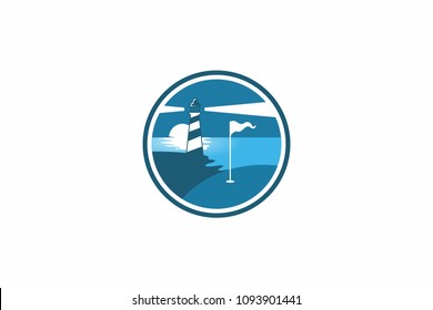 Lighthouse Golf Course Clip Art Stock Vector (Royalty Free) 1093901441 ...