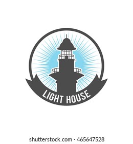 Creative Lighthouse Concept Logo Design Template Stock Vector (Royalty ...