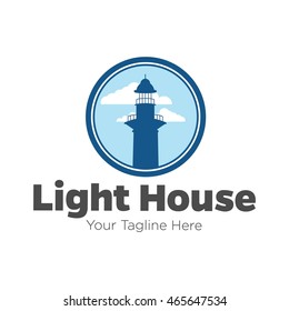 Lighthouse Blue Logo Vector Stock Vector (Royalty Free) 1374885191 ...