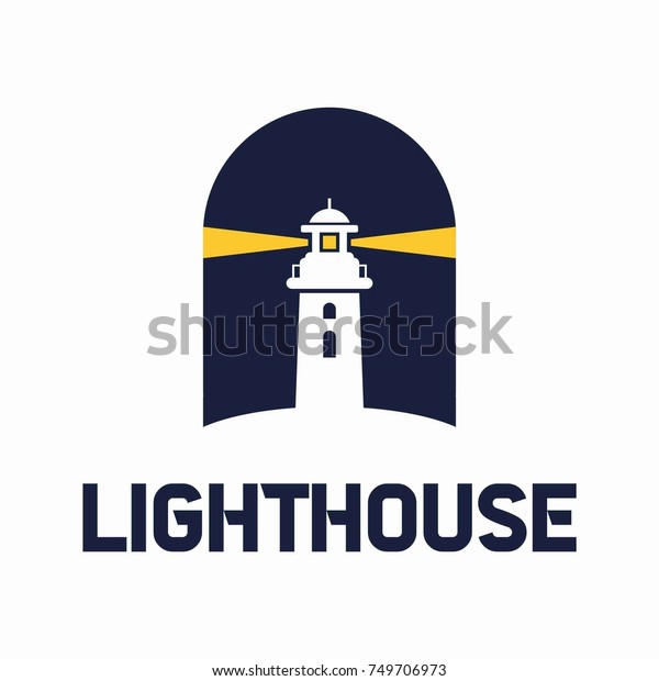 Lighthouse Logo Design Vector Illustration Stock Vector (Royalty Free ...