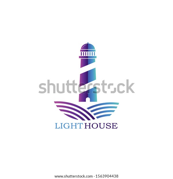 Lighthouse Logo Template Design Marine Nautical Stock Vector (Royalty ...
