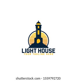 Lighthouse Logo Template Design Modern Style Stock Vector (Royalty Free ...