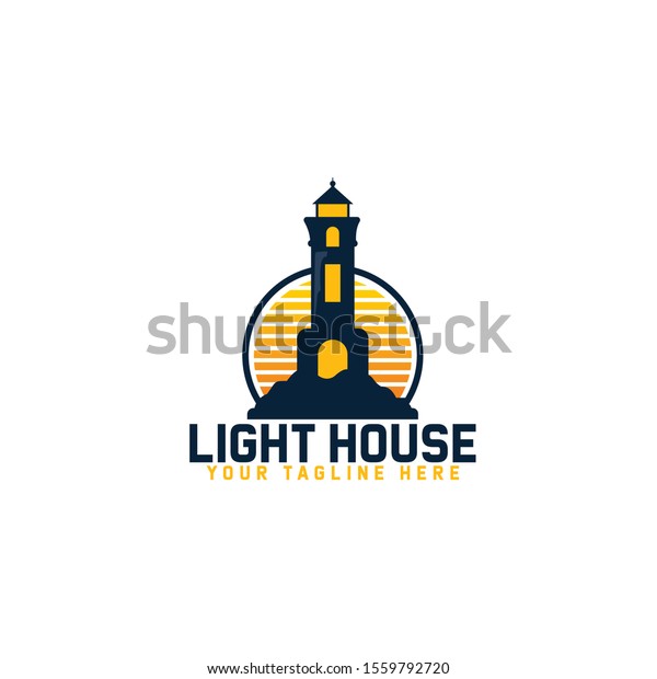 Lighthouse Logo Template Design Modern Style Stock Vector (Royalty Free ...