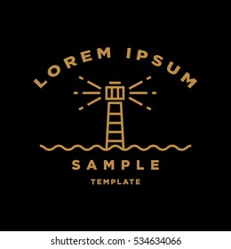 Lighthouse Minimal Sign Vector Design Stock Vector (Royalty Free ...