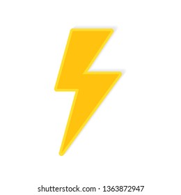 Lighting Bolt Icon Vector Illustration Stock Vector (Royalty Free ...
