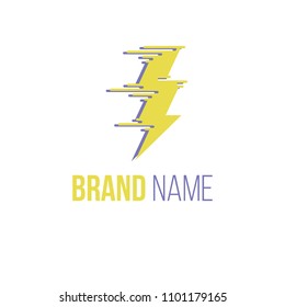 Lighting Flat Style Soft Color Logo Stock Vector (Royalty Free ...