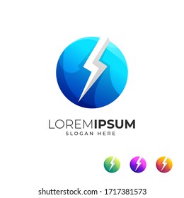 Lighting Logo Icon Template 4 Color Stock Vector (Royalty Free ...