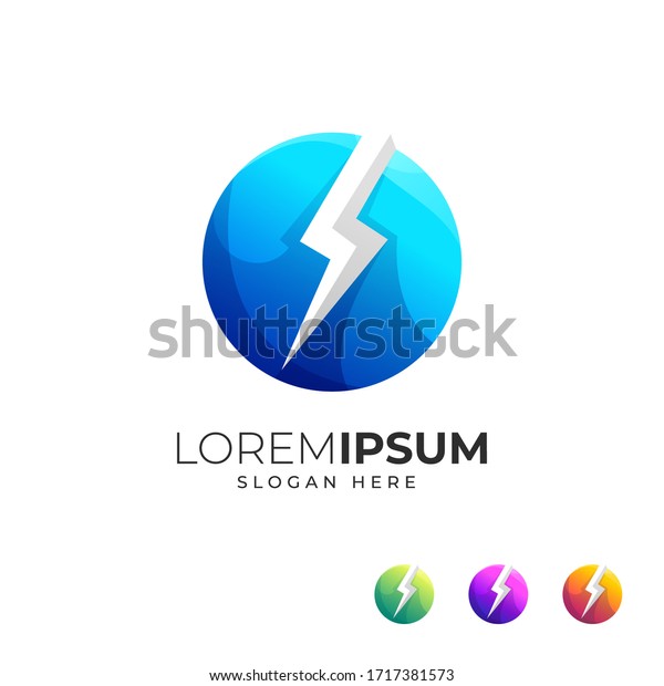 Lighting Logo Icon Template 4 Color Stock Vector (Royalty Free ...