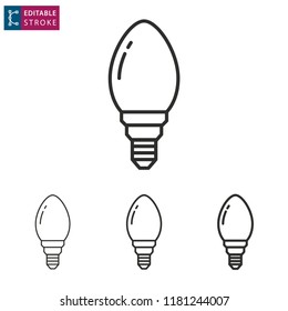 Lighting Outline Icon On White Background Stock Vector (Royalty Free ...