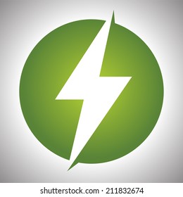 Lighting Thunder Sign Circle Illustration Stock Vector (Royalty Free ...