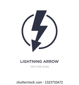 Lightning Arrow Icon On White Background Stock Vector (Royalty Free ...