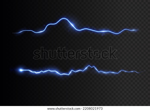 Lightning Blue Color Lightning Strike During Stock Vector (Royalty Free ...