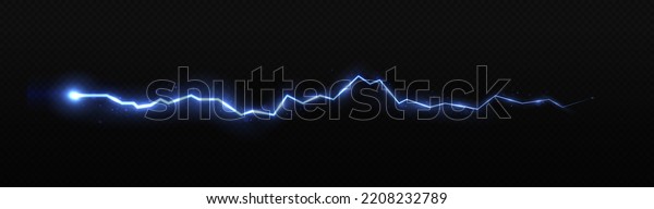 Lightning Blue Color Lightning Strike During Stock Vector (Royalty Free ...