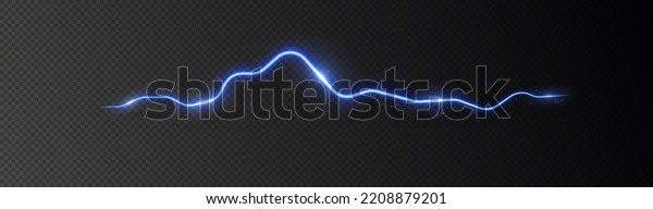 Lightning Blue Color Lightning Strike During Stock Vector (Royalty Free ...