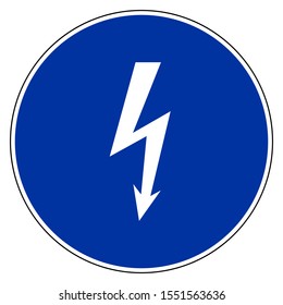 Lightning Blue Sign On White Stock Vector (Royalty Free) 1551563636 ...