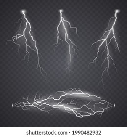 Lightning Bolt Effect Bright Realistic Flash Stock Vector (Royalty Free ...