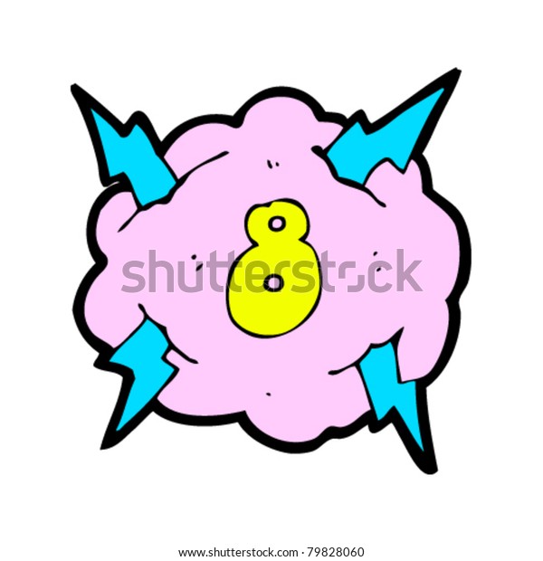 Lightning Bolt Electric Number Eight Cloud Stock Vector (Royalty Free ...