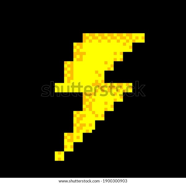 Lightning Bolt Pixel Art Style Like: เวกเตอร์สต็อก (ปลอดค่าลิขสิทธิ์ ...