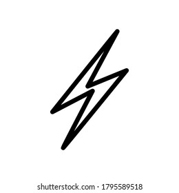 Lightning Bolt Thunderbolt Line Style Stock Vector (Royalty Free ...