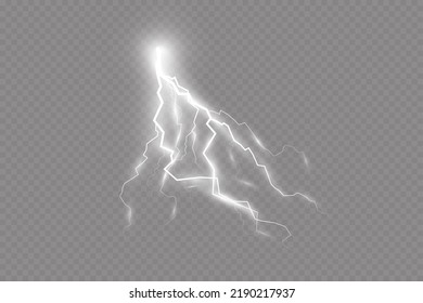 Lightning Effect Thunderstorm Light Effect Electricity Stock Vector ...