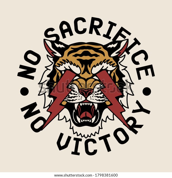 Lightning Eyes Tiger No Sacrifice No Stock Vector (Royalty Free ...