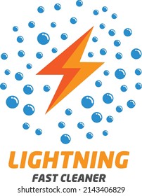 Lightning Fast Cleaner Logo Design Stock Vector (Royalty Free ...