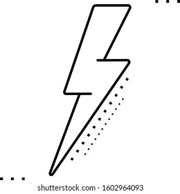 Lightning Flash Line Art Icon: เวกเตอร์สต็อก (ปลอดค่าลิขสิทธิ์ ...