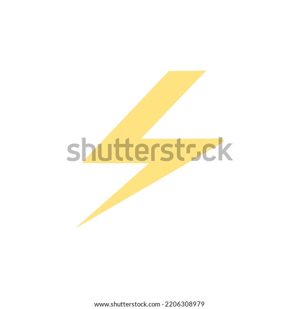 Lightning Icon Cartoon Flat Style Vector Stock Vector (Royalty Free ...