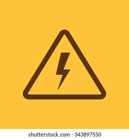 Lightning Icon Danger Symbol Flat Vector Stock Vector (Royalty Free ...