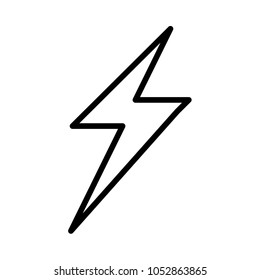 Lightning Bolt Minimal Simple Symbol Creative Stock Vector (Royalty ...