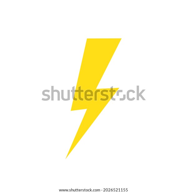 Lightning Icon Vector Yellow Lightning Icon Stock Vector (Royalty Free ...