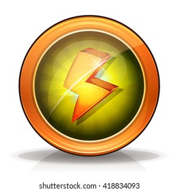 Lightning Icons Badge Game Ui Illustration Stock Vector (Royalty Free ...