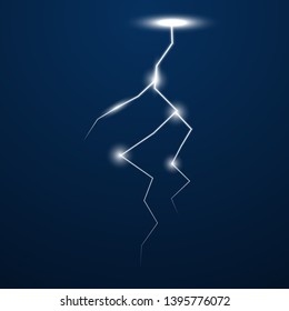 Lightning Isolated On Transparent Background Vector Stock Vector ...