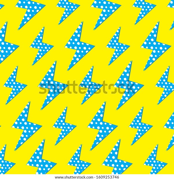 Lightning Pop Art Polka Dot Background Stock Vector (Royalty Free ...