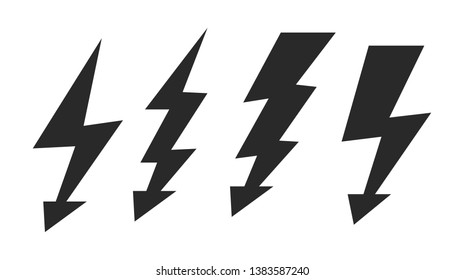 Lightning Set Graphic Template Vector Illustration Stock Vector ...
