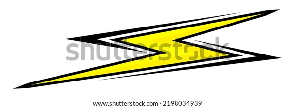Lightning Strike Decal Vector Illustration Stock Vector (Royalty Free ...